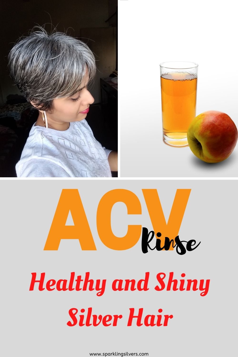 ACV Rinse: For Radiant, Healthy-Looking Gray Hair