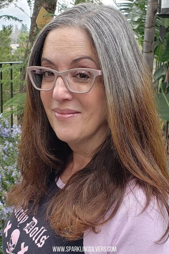 How to Use Vibrant Hair Colours on Natural Gray Hair - SparklingSilvers