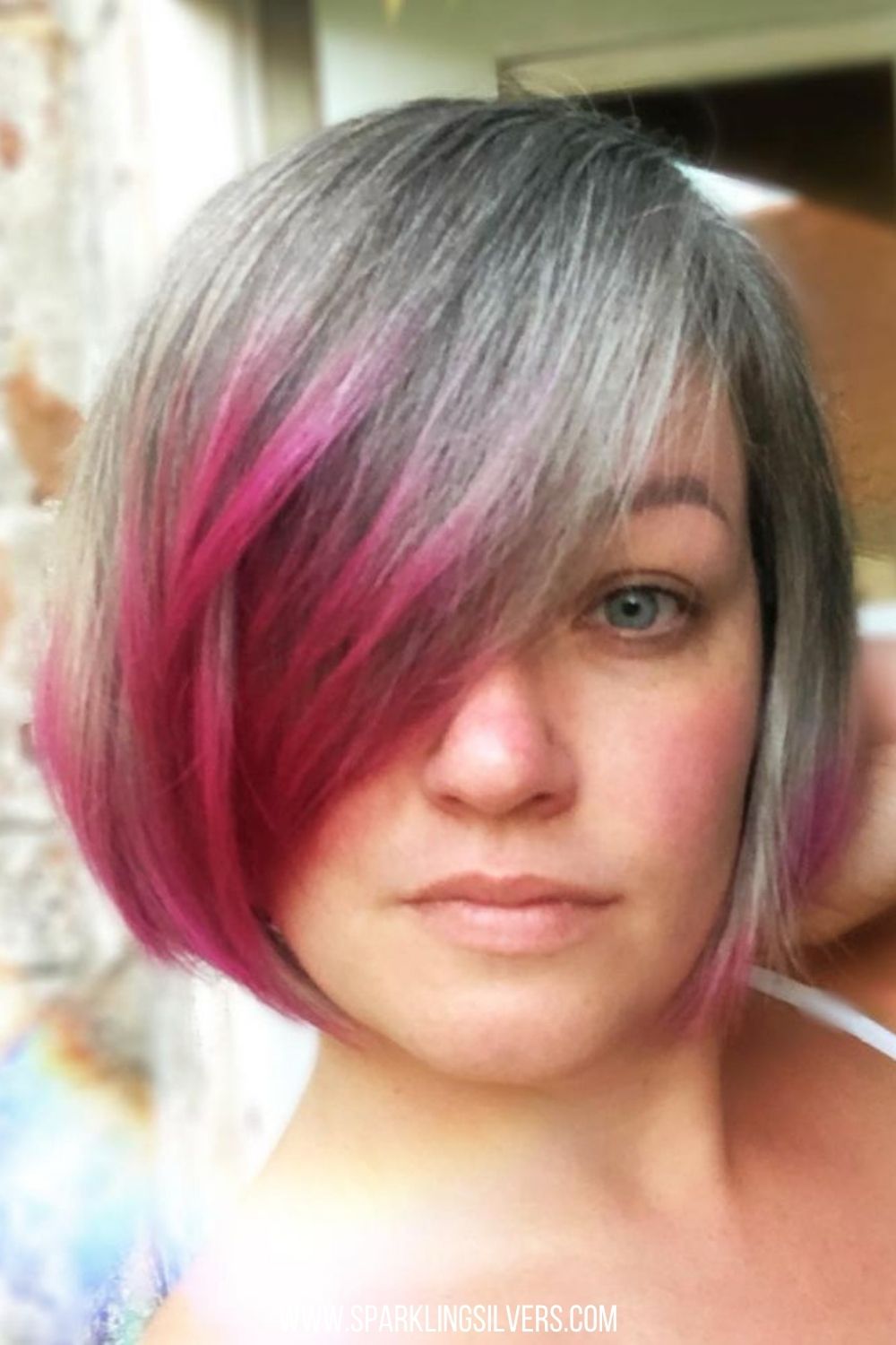How to Use Vibrant Hair Colours on Natural Gray Hair - SparklingSilvers
