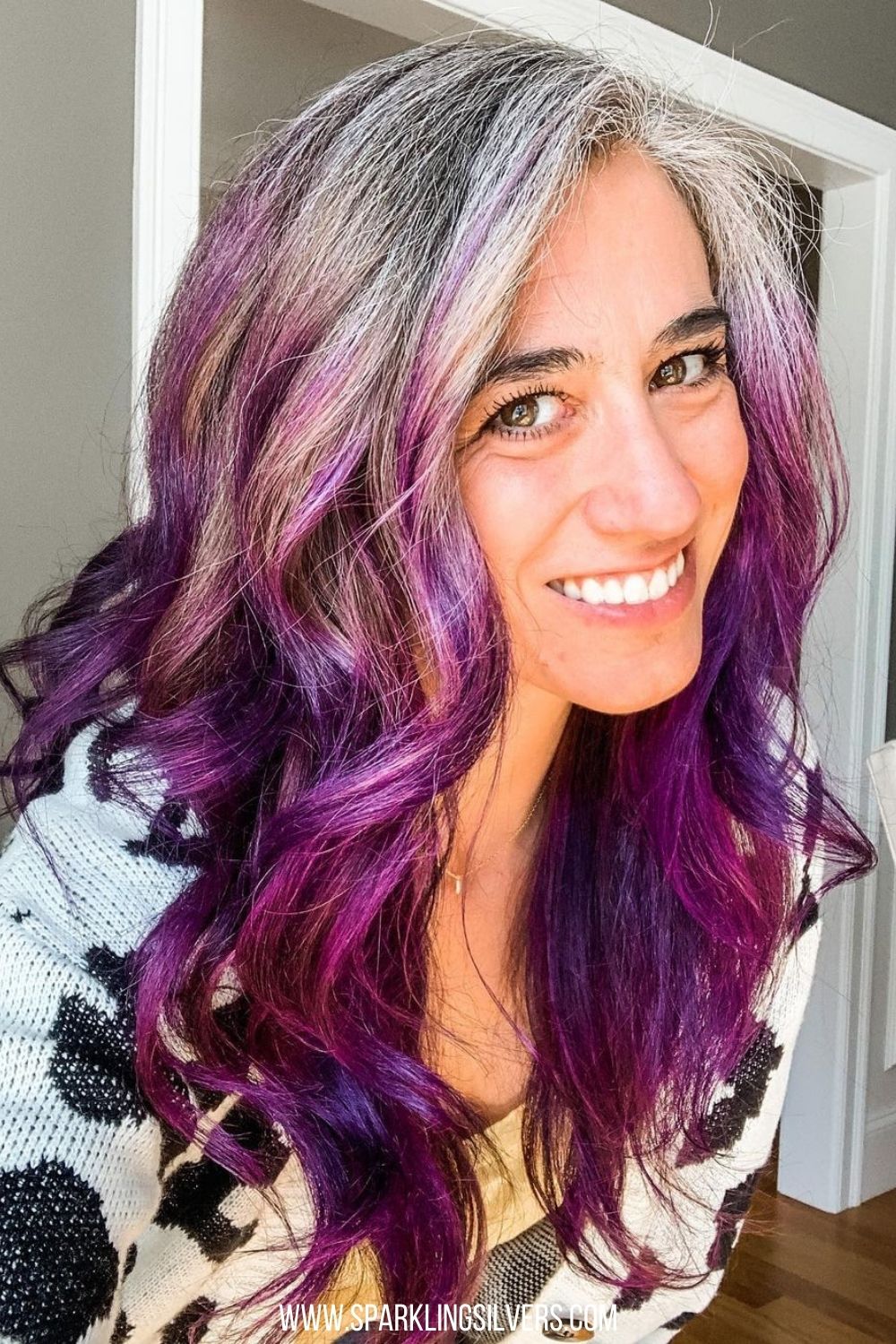 How to Use Vibrant Hair Colours on Natural Gray Hair - SparklingSilvers