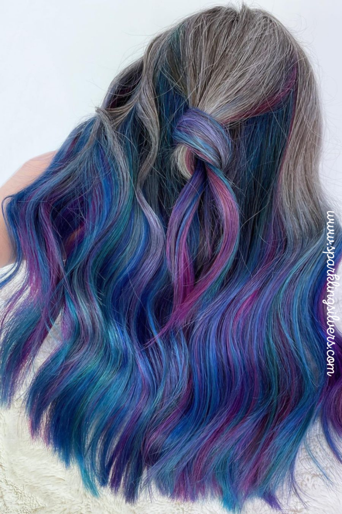 How to Use Vibrant Hair Colours on Natural Gray Hair - SparklingSilvers