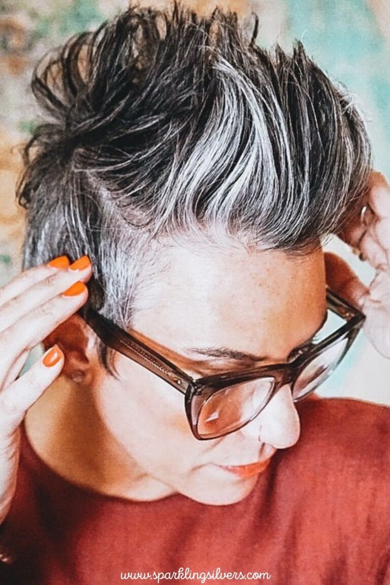 Short Haircuts for Growing Out Gray Hair - SparklingSilvers
