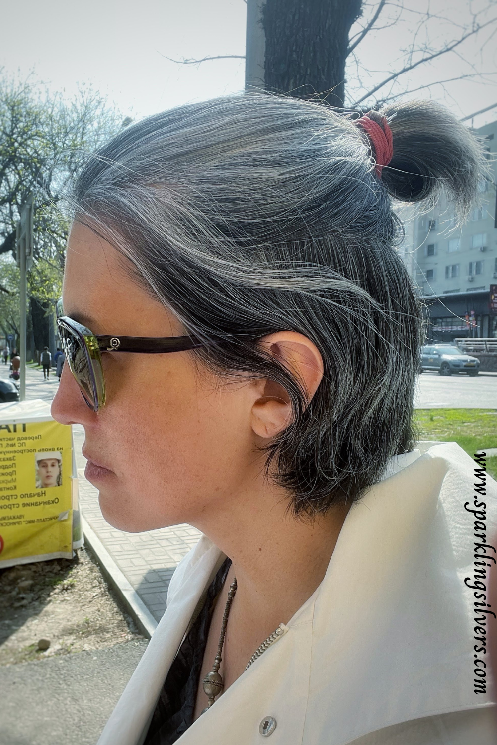 Pixie to Long Gray Hair: Regi's Grey Hair Transition - SparklingSilvers