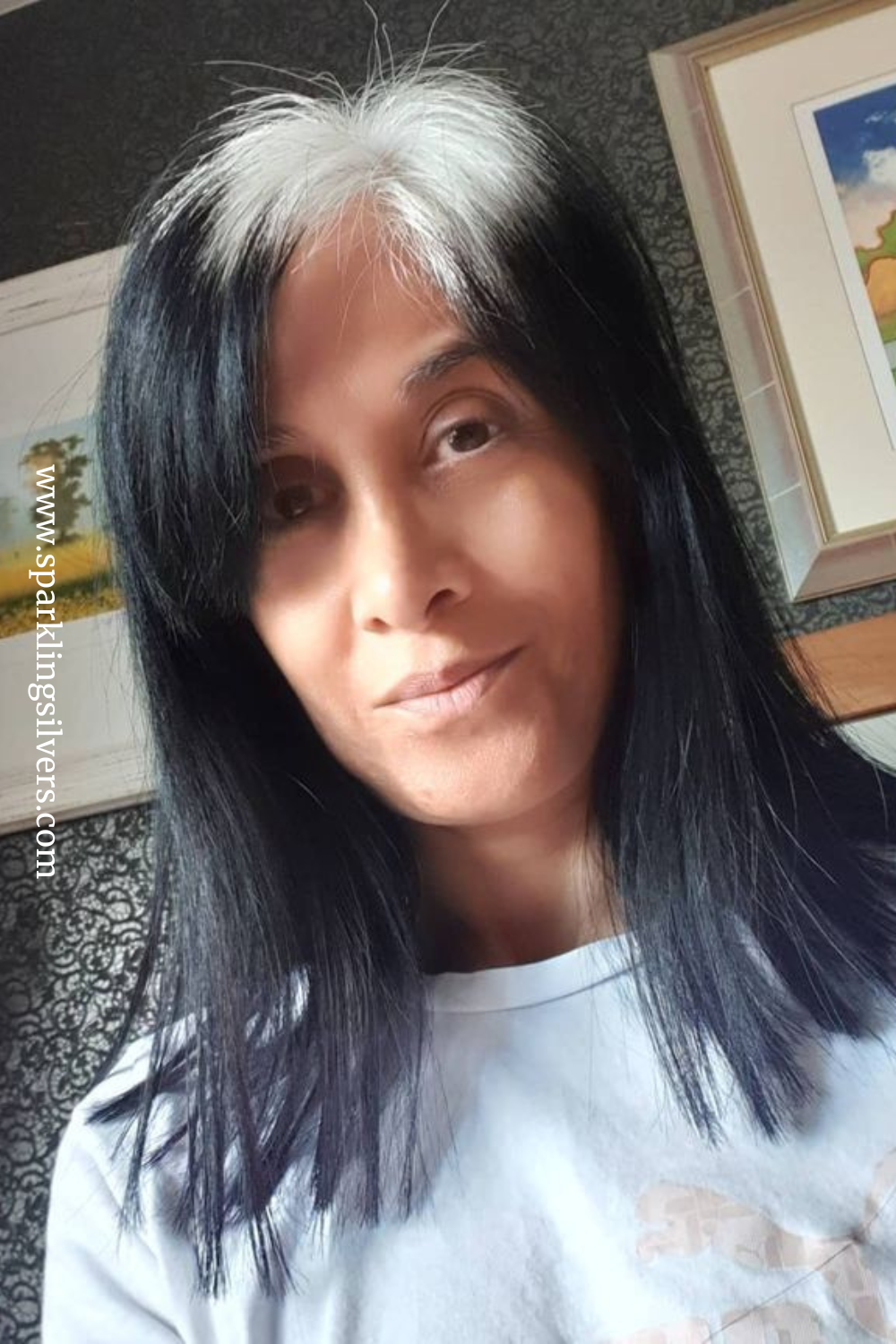 Fauzia's Black to White Hair Transition - SparklingSilvers