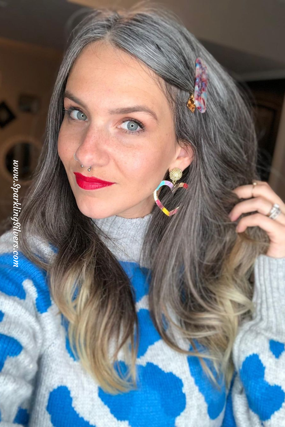 10 Excellent Ideas to Hide Gray Hair Demarcation Line - SparklingSilvers