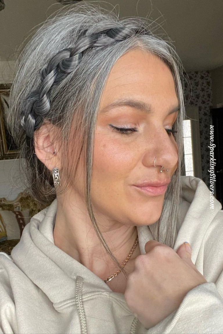 10 Excellent Ideas to Hide Gray Hair Demarcation Line - SparklingSilvers