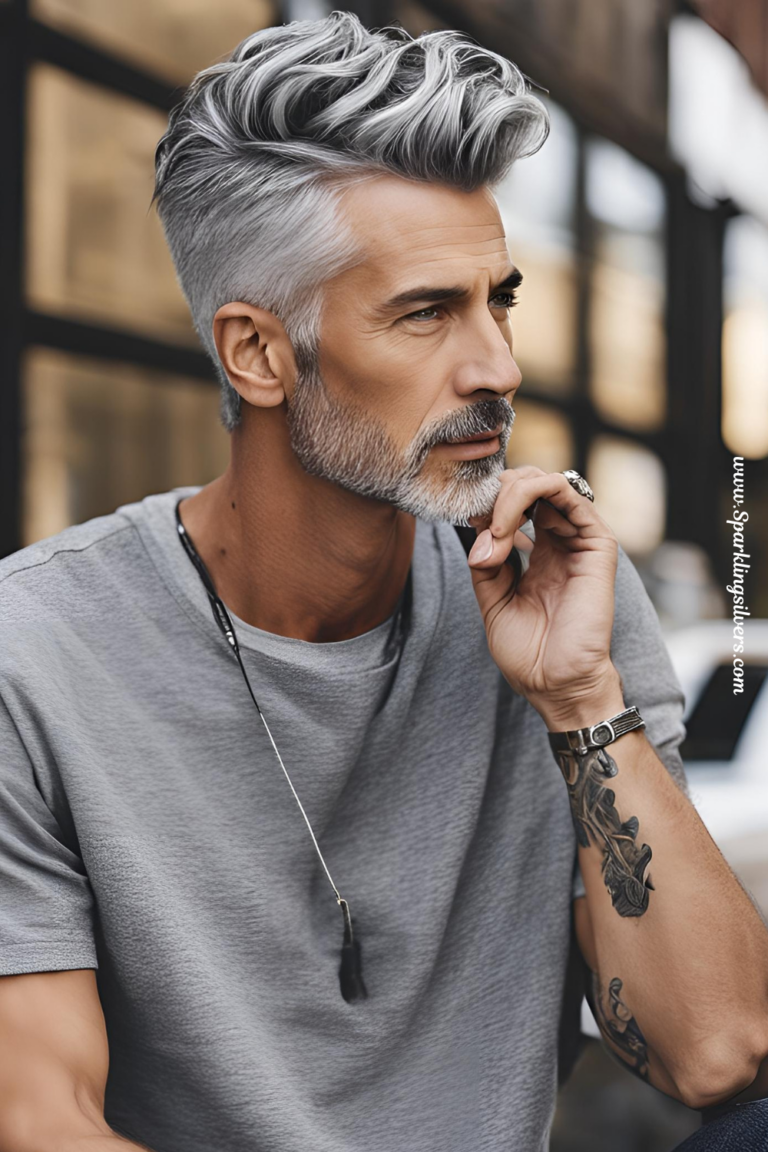 Modern Gray Hairstyles for Men - SparklingSilvers
