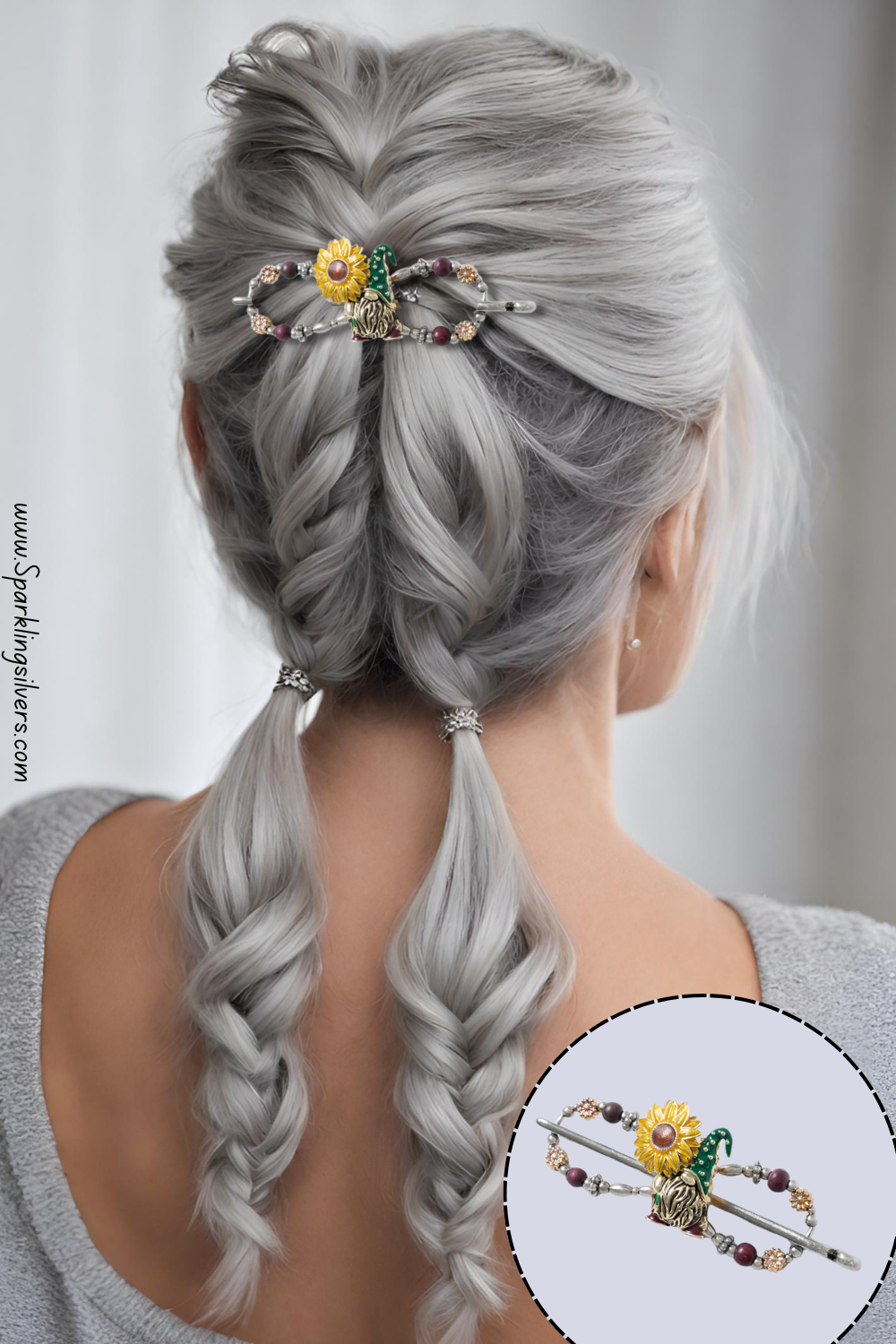 Irresistible Hair Accessories For Gray Hair - SparklingSilvers