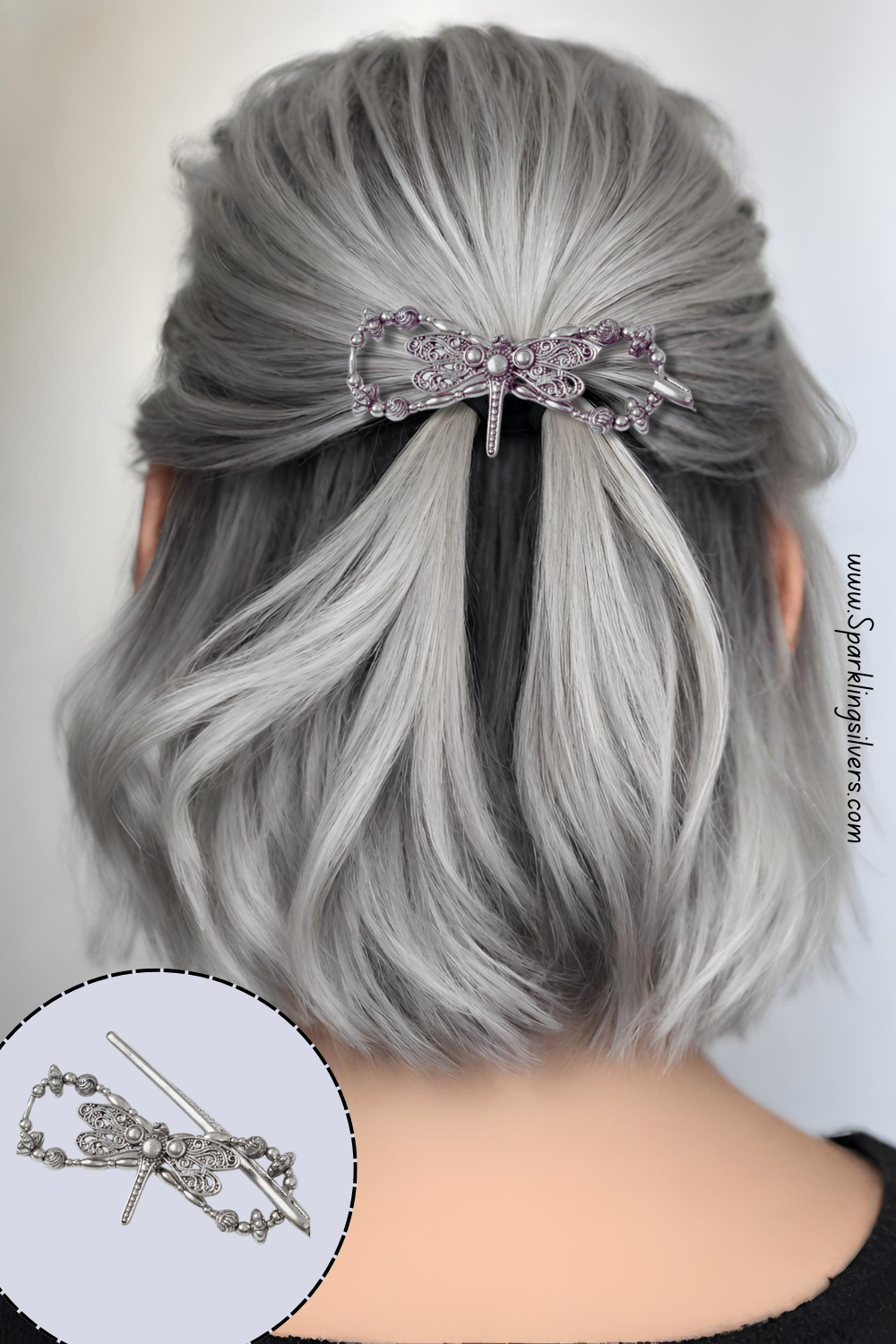 Irresistible Hair Accessories For Gray Hair - SparklingSilvers
